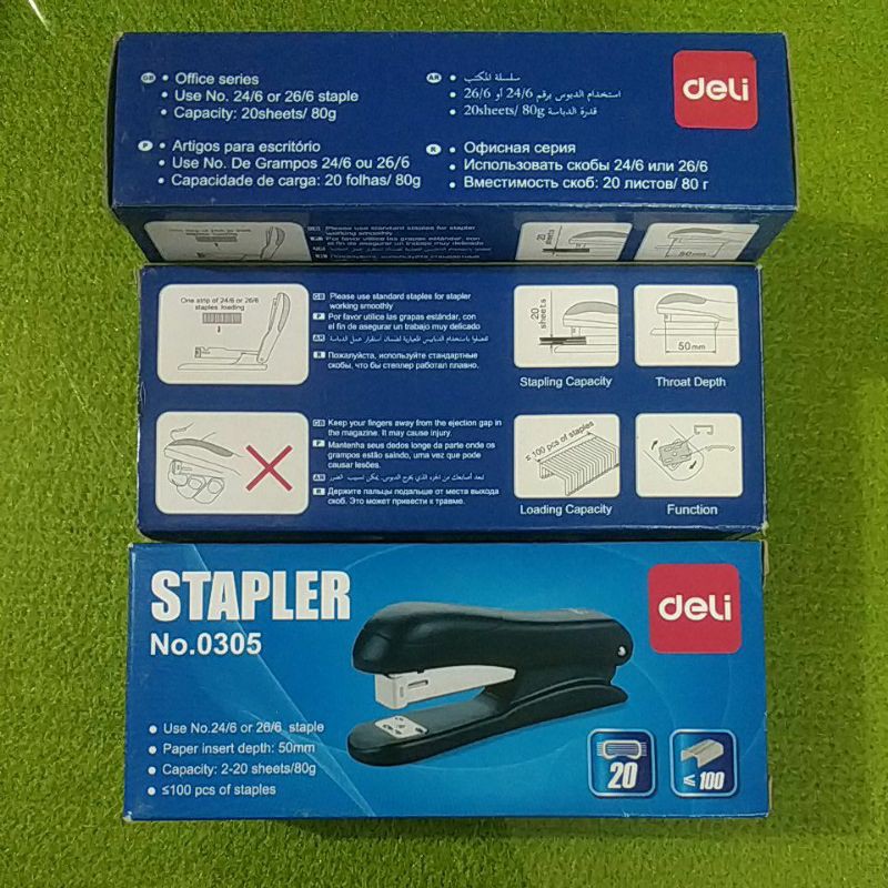 Jual Stapler Deli No. 0305 Staples ukuran 24/6 / Steker besar / Hekter ...
