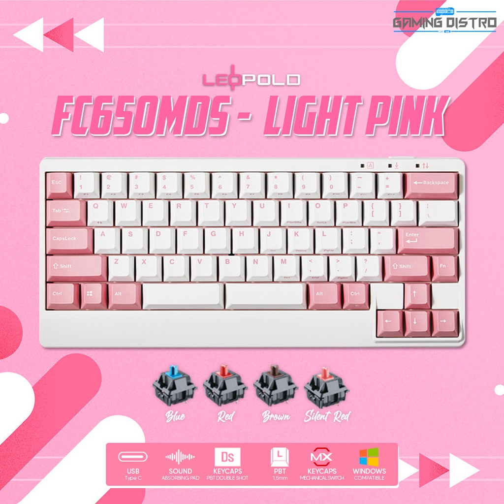 Jual Leopold FC650M Light Pink | CherryMX Switches 65% Double Space ...