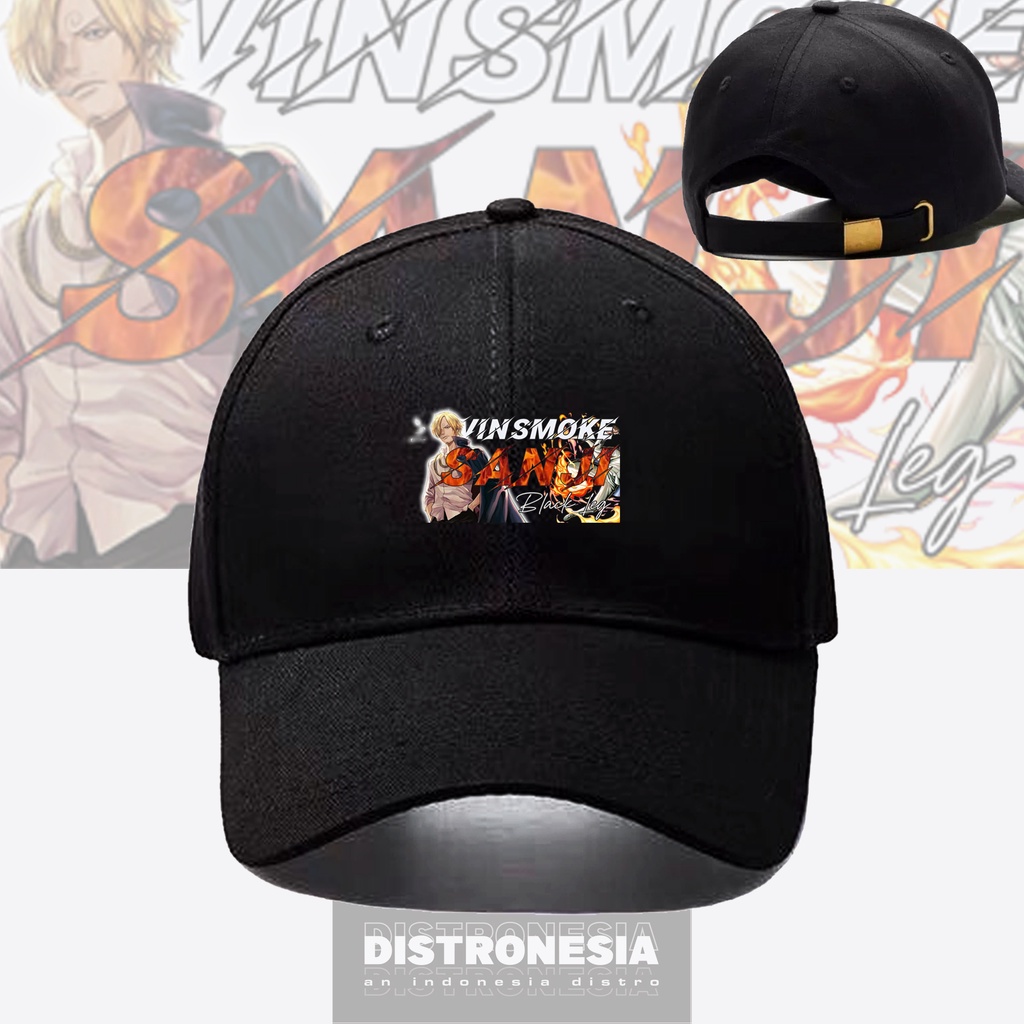 Jual topi Anime One Piece Vinsmoke Sanji Black Leg baseball premium ...