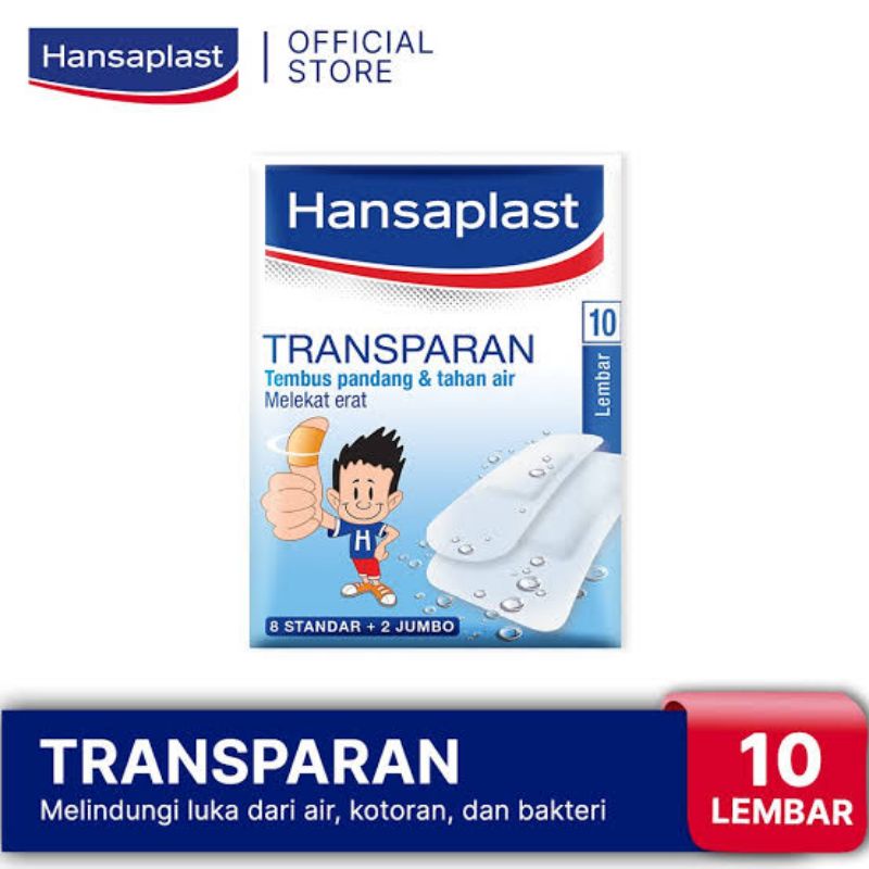 Jual HANSAPLAST TRANSPARAN Plaster bening tembus pandang isi 10 ...