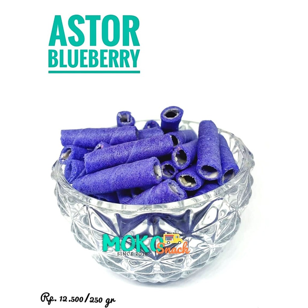 Jual Snack cemilan astor wafer twister blueberry 1kg | Shopee Indonesia