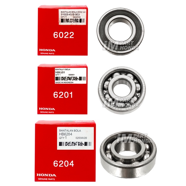 Jual 91009-KVB-903 HB6204 HB6201 Bearing Laher Gardan 6204 6201 6022 ...