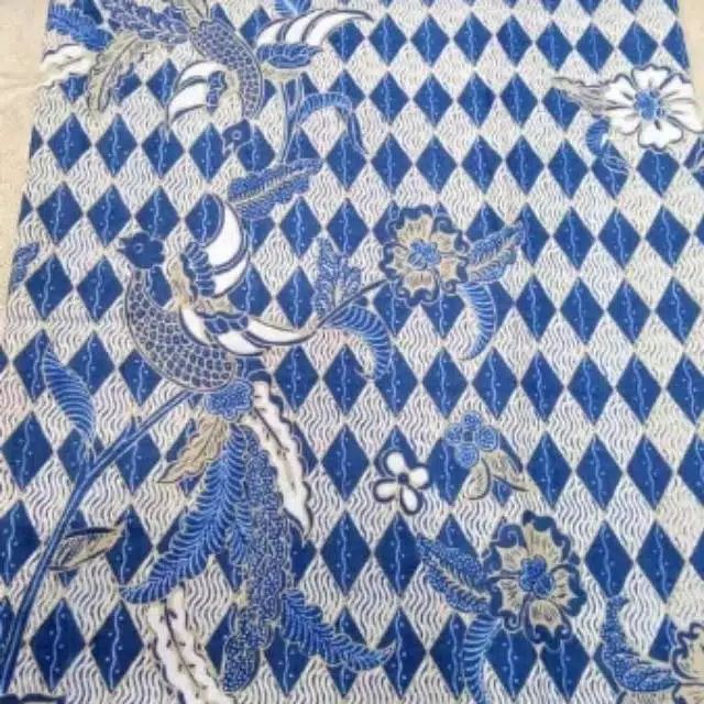Jual Kain Batik Solo Lawasan Merak Biru | Shopee Indonesia
