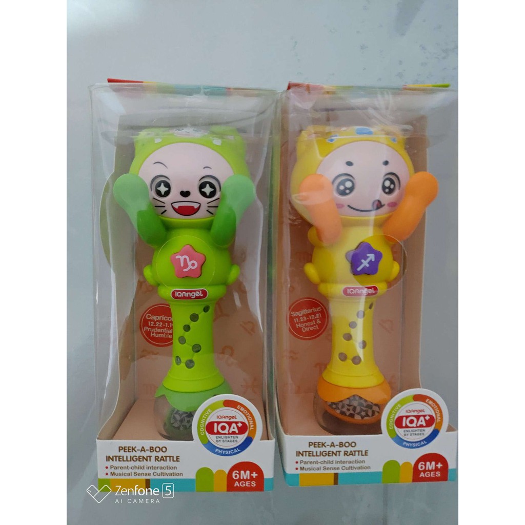 Jual IQ Angel Peekaboo Smart Rattle / Mainan Edukatif Bayi | Shopee ...