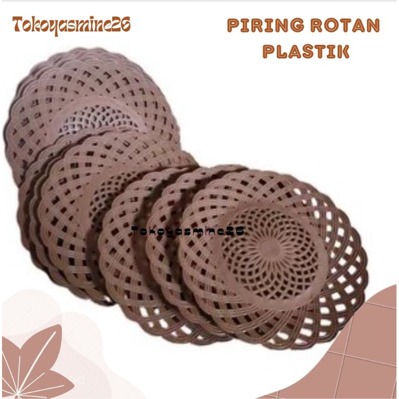 Jual Piring Rotan Anyaman PLastik/Piring Rotan Plastik | Shopee Indonesia