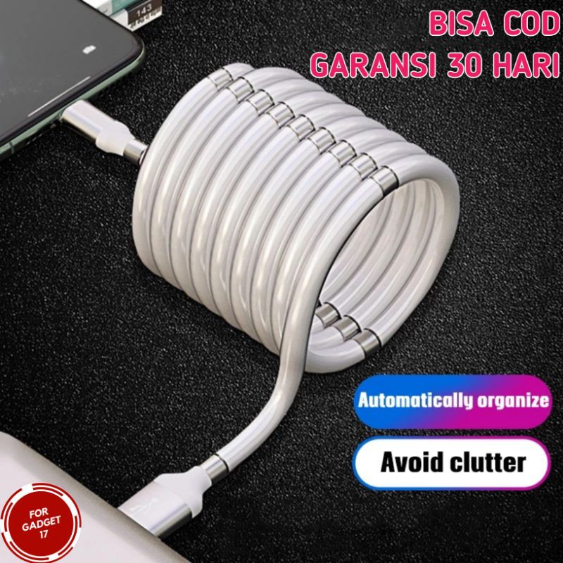 Jual KABEL DATA MAGNET MAGNETIK MAGNETIC 2A MICRO USB TYPE C LIGHTING ...