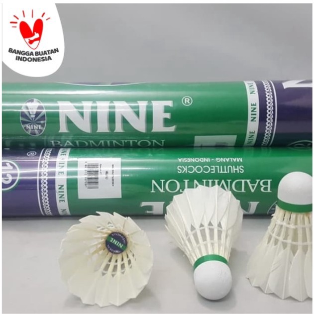 Jual KOK - SHUTTLECOCK NINE HIJAU/ SILVER / HITAM ORIGINAL ISI 12 ...