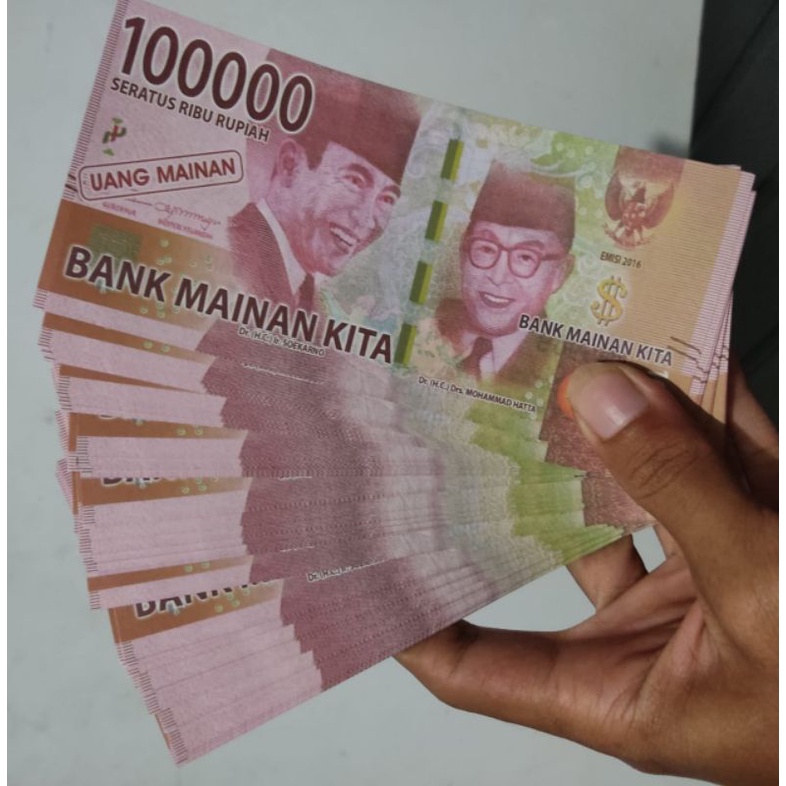 Jual UANG MAINAN PECAHAN SERATUS RIBU 1PAK 150LEMBAR | Shopee Indonesia