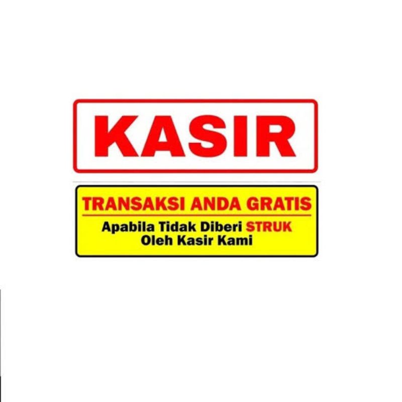 Jual stiker tulisan kasir stiker tulisan transaksi anda gratis stiker ...