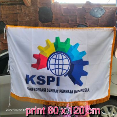 Jual Bendera KSPI Konfederasi Serikat Pekerja Indonesia Rumbai | Shopee ...