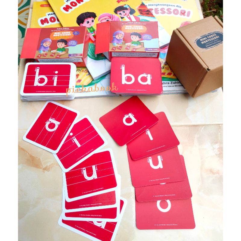 Jual mini cards flash card belajar membaca ala montessori | Shopee ...