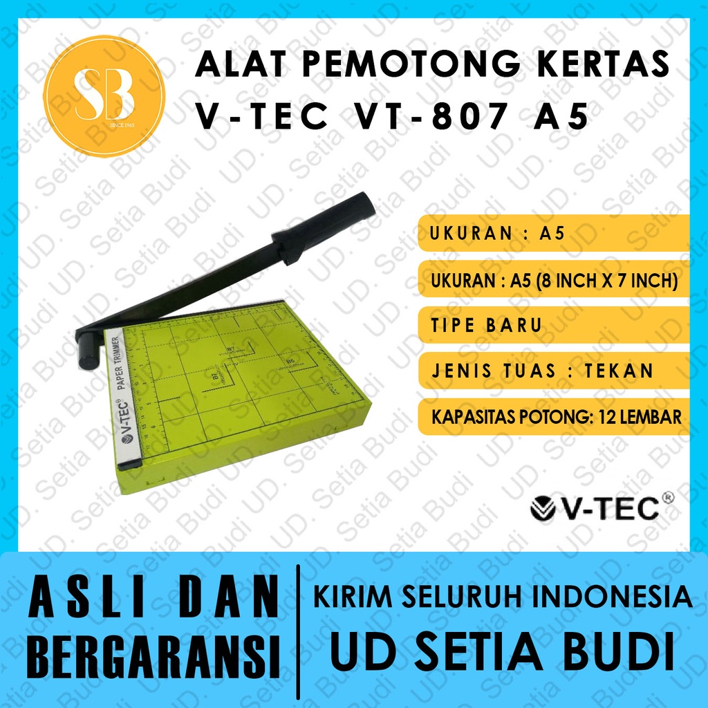 Jual Alat Pemotong Kertas V-Tec VT-870 (A5) | Shopee Indonesia