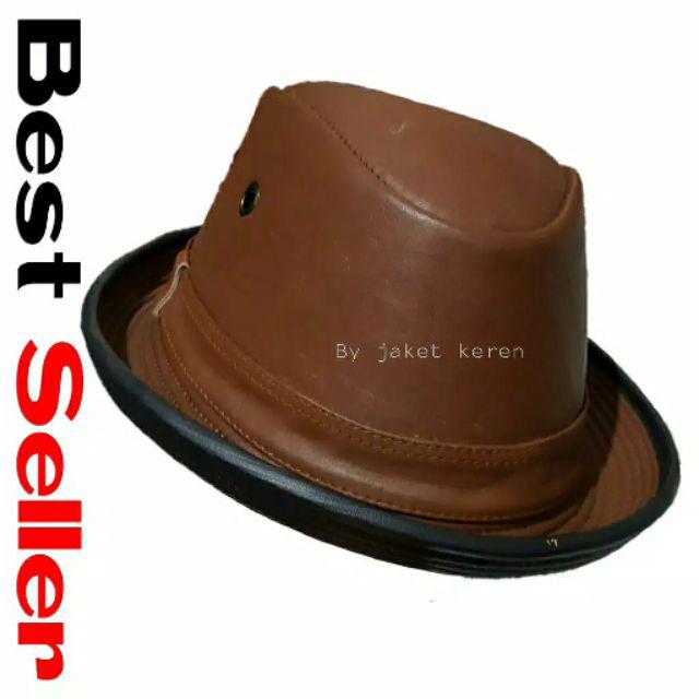 Jual Topi tompi kulit sapi asli garut keren gagah mewah | topi laken ...