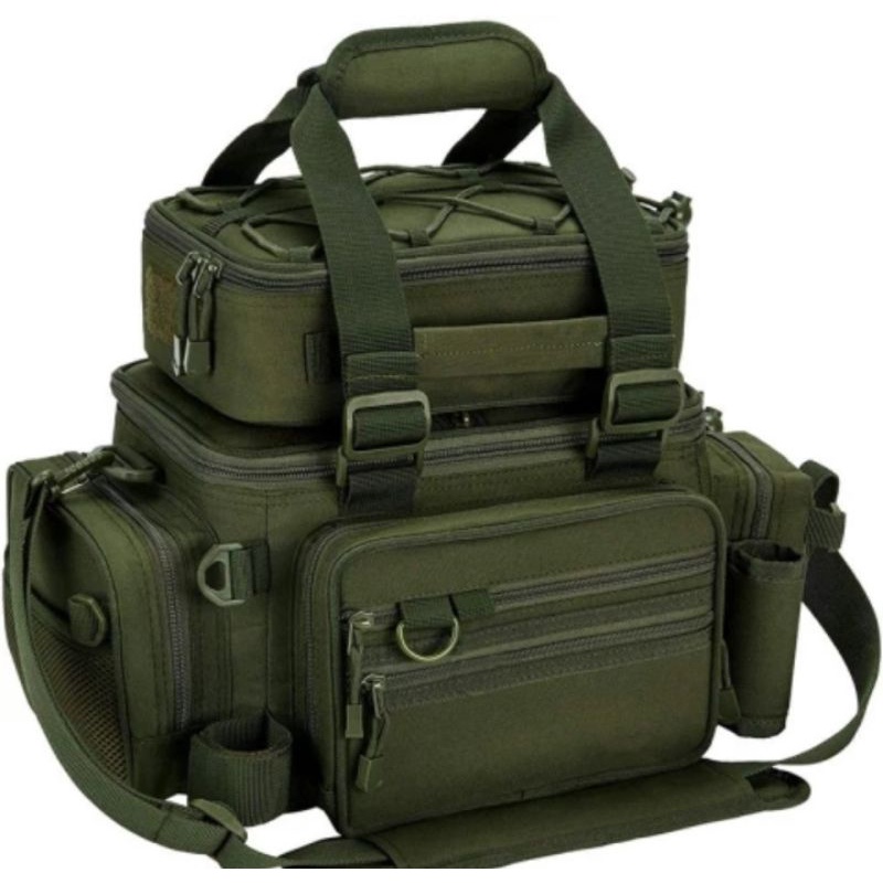 Jual tas pancing model selempang tas alat pancing terbaru dengan double ...