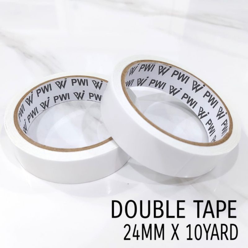 Jual Double Side Tape 24mm x 10yard PWI | Shopee Indonesia
