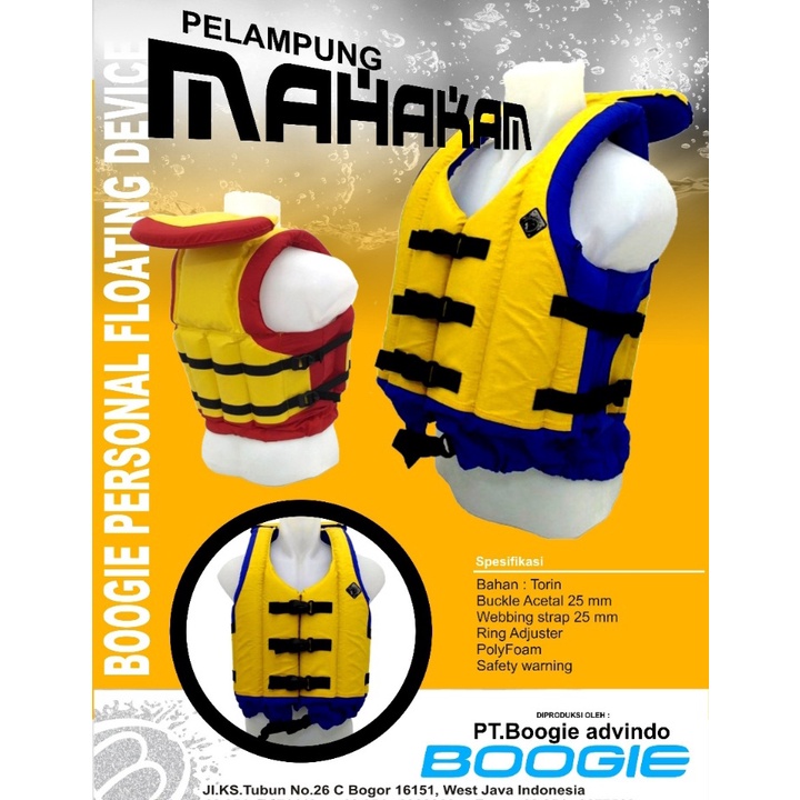 Jual BOOGIE Jaket Pelampung Mahakam Life Vest Jacket Rompi Safety ...