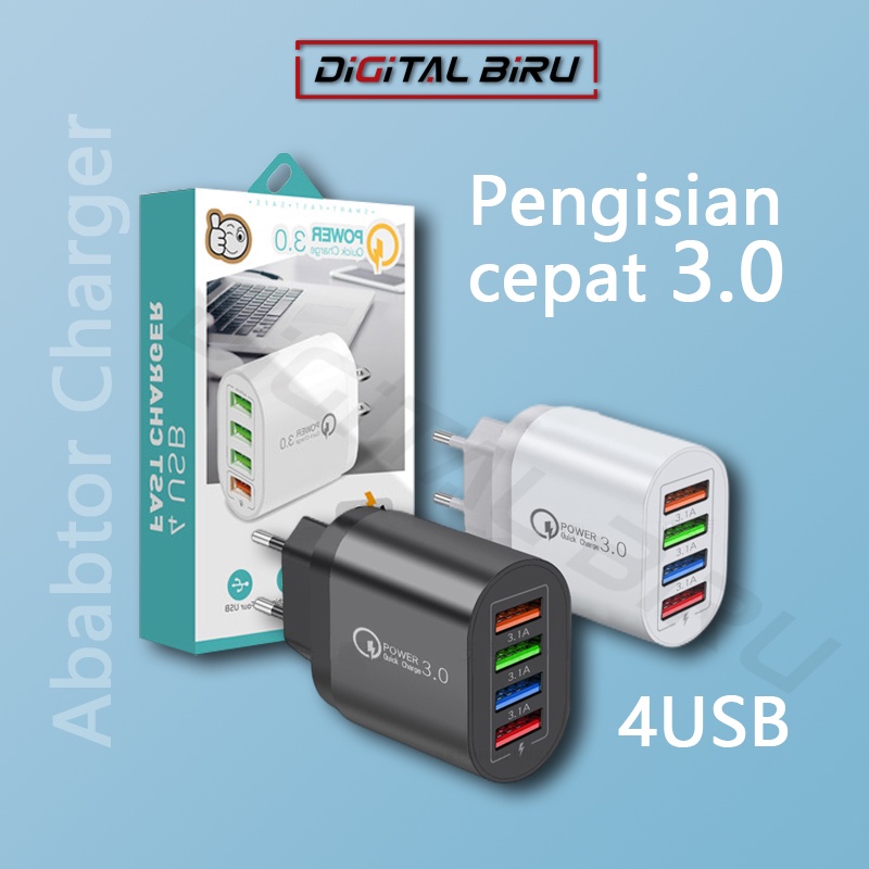 Jual Pengisi daya telepon perjalanan QC3.0 terbaru 2022, 4USB pengisian cepat PD 18W mendukung ...