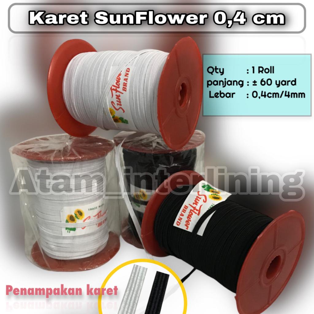 Jual Elastik SunFlower 4mm / 0,4cm - Karet tali elastik elastic elastis ...