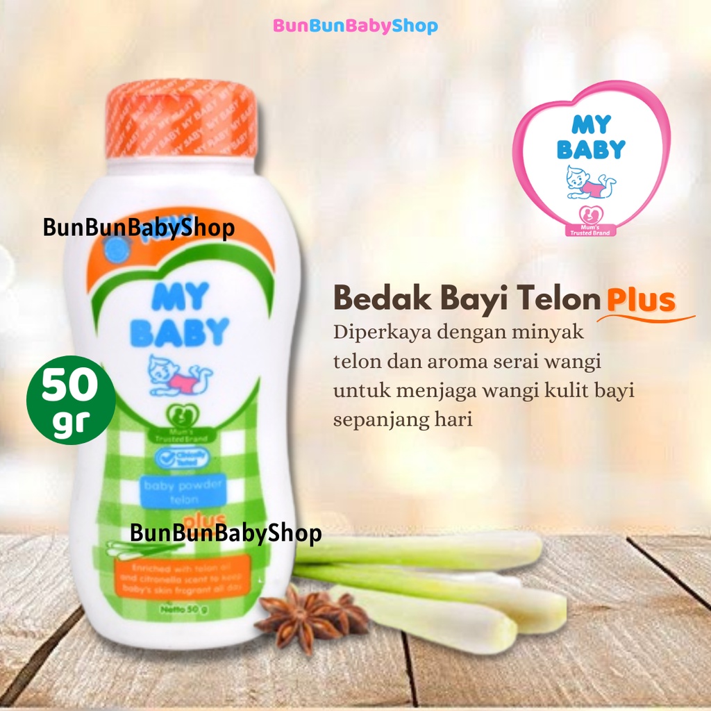 Jual MY BABY Bedak Bayi 50gr Telon Plus Biang Keringat Powder ...