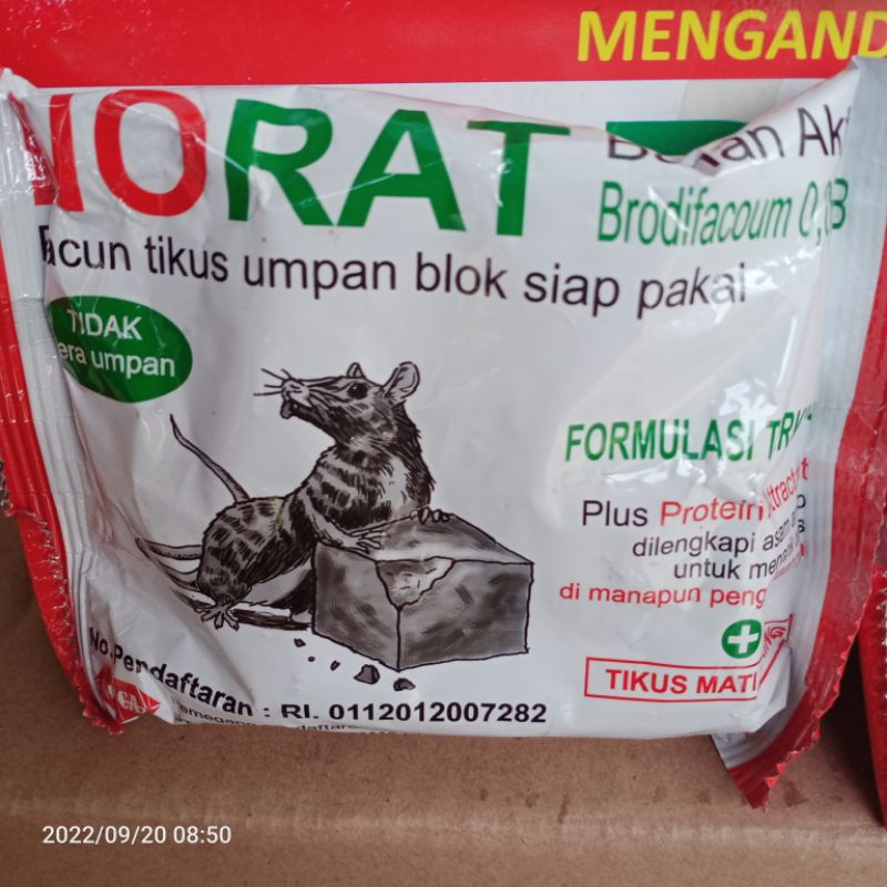Jual Racun Tikus Norat Kemasan 100 Gram Bahan Aktif Brodifacoum 0,005BB ...