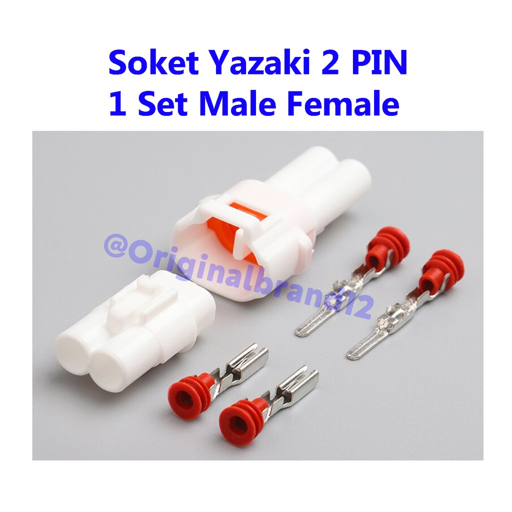 Jual Soket Yazaki Waterproof Connector 2 PIN / Yazaki konektor kabel 2 ...