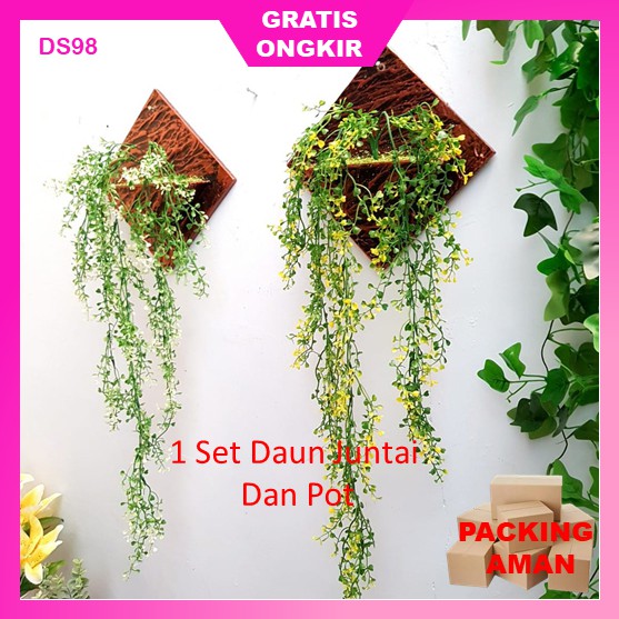 Jual Bunga Hias Hiasan Plastik Besar Gantung Dinding Murah Daun Rambat ...