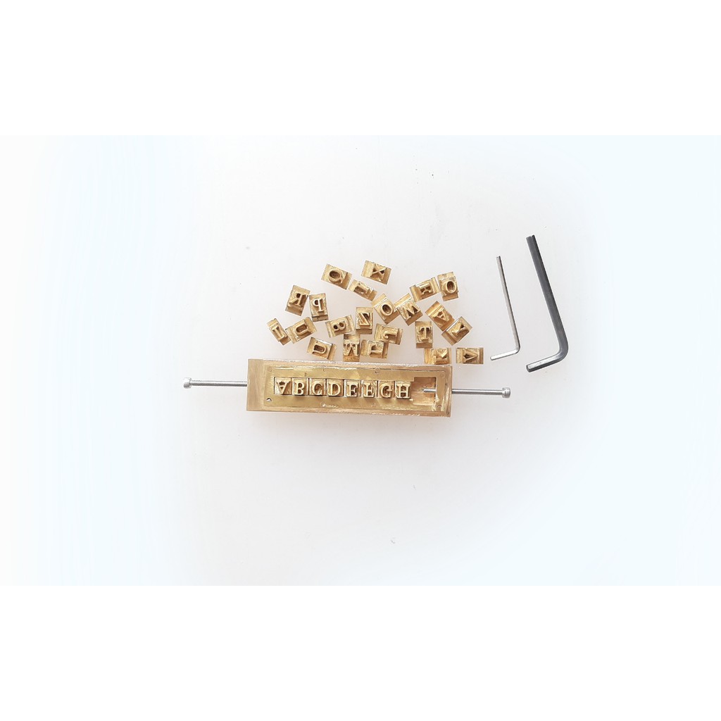 Jual stempel emboss abjad dan nomor model ukuran custom hasil presisi ...