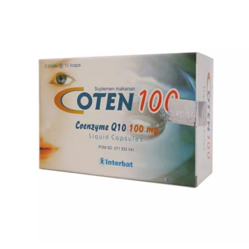Jual Coten 100 Coenzyme Q10 100 mg 30 Kapsul - Interbat | Shopee Indonesia