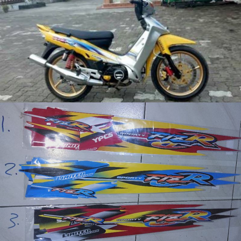Jual STIKER STRIPING LIS YAMAHA FIZR F1ZR KUNING MERAH SILVER MILLENIUM ...