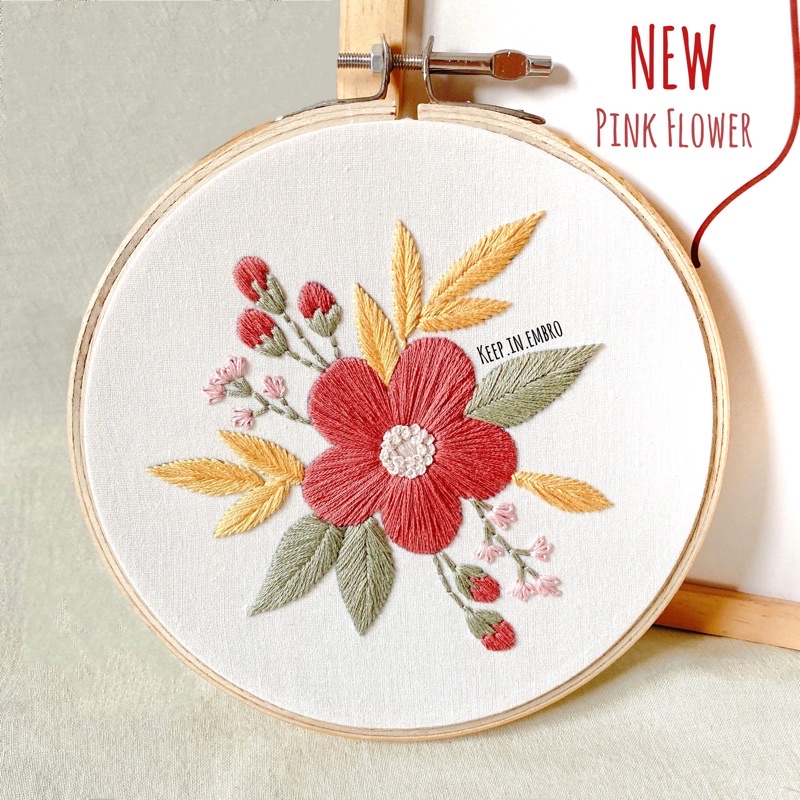 Jual EMBROIDERY KIT PACKAGE FLOWER/ Paket sulam untuk pemula / paket ...