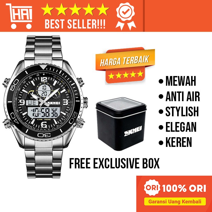 Jual JAM TANGAN RANTAI ANALOG STAINLESS STEEL PRIA MODERN KUAT ...