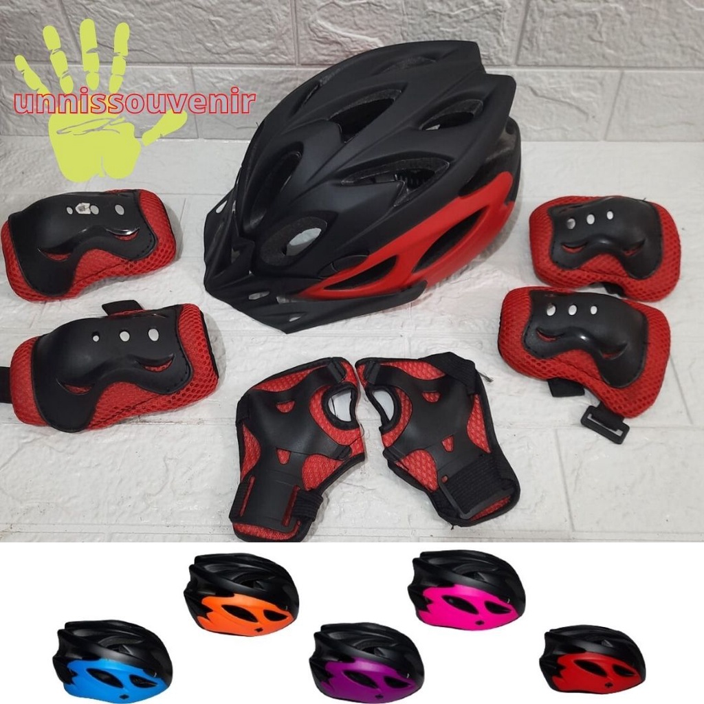 Jual Helm sepeda anak / Helm sepatu roda anak Variant Merah Adjustable ...