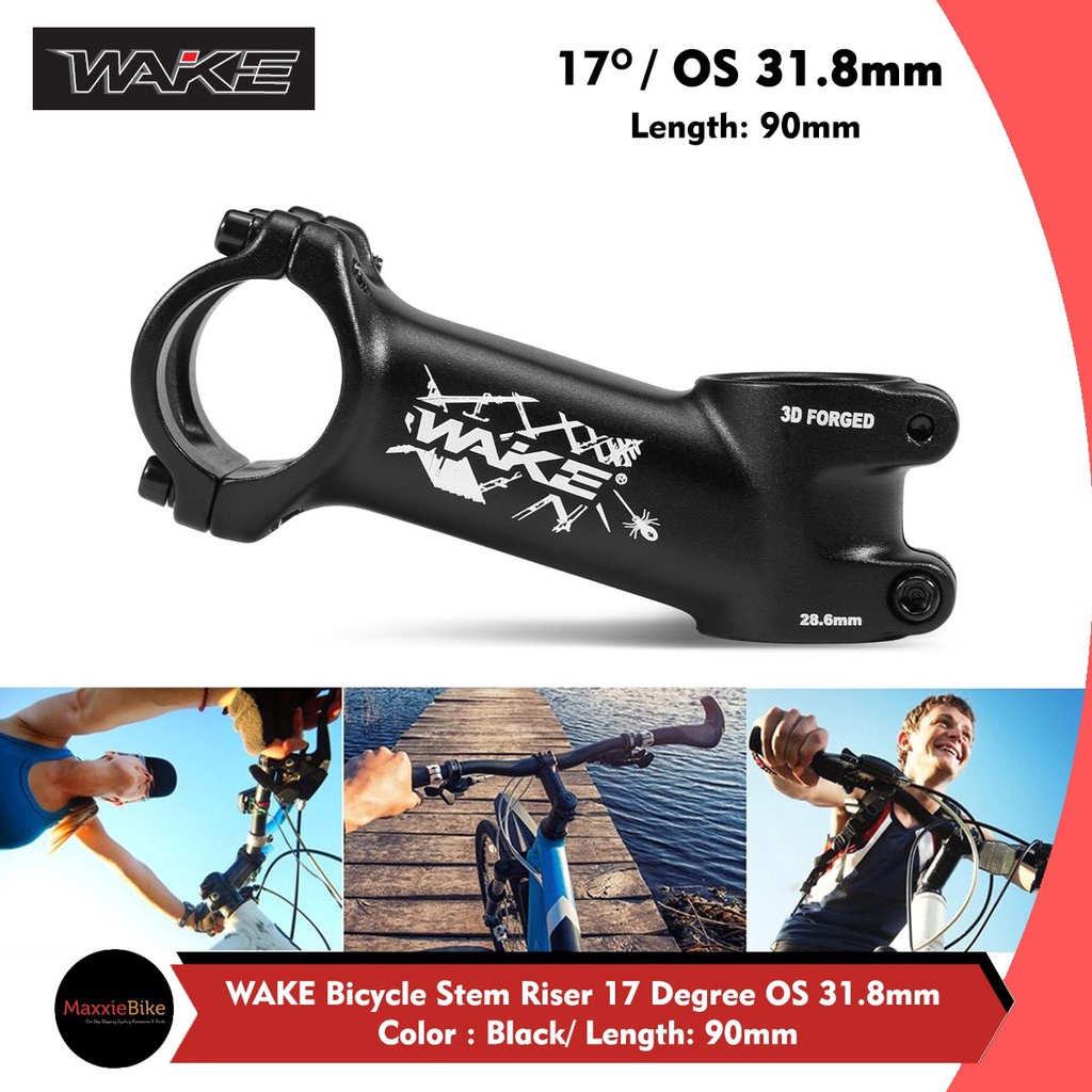 Jual WAKE Stem Stang Sepeda Oversize OS 31.8mm 17 derajat 90mm Alloy ...