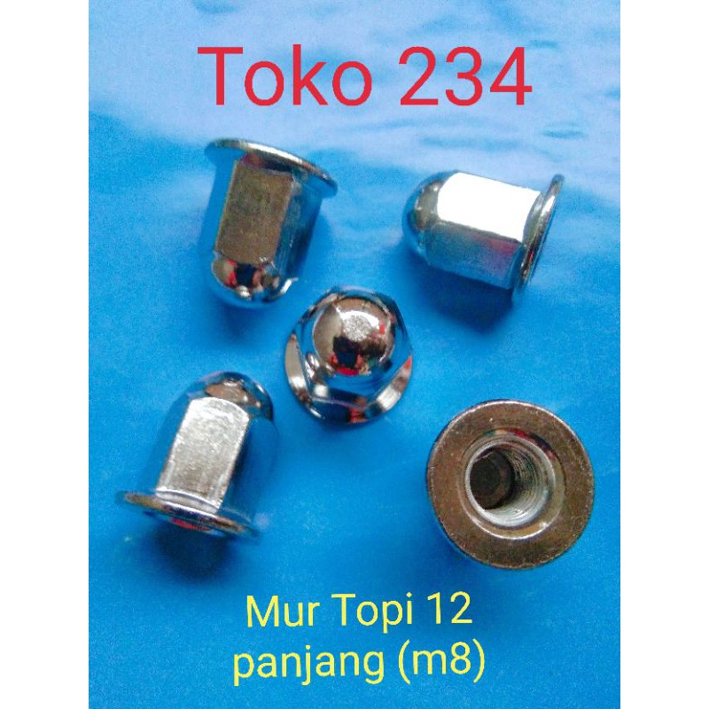 Jual Mur Topi Ring 12 / 8 mm Panjang ( BAUD 12 ) | Shopee Indonesia