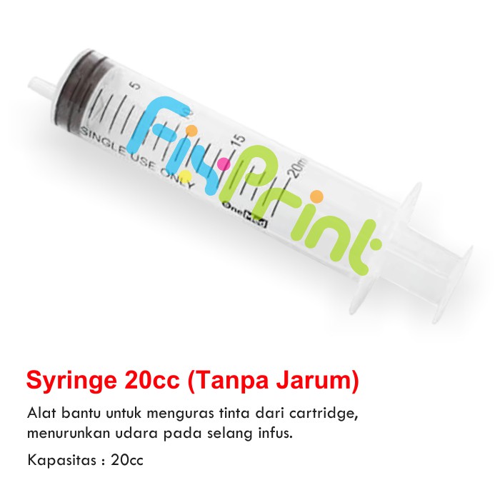 Jual Spuit 20cc Syringe 20 cc Suntikan cairan tinta printer 20ml, Spuid ...