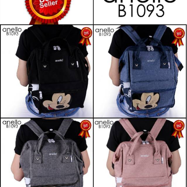 Jual 200.000 ANELLO Mickey Mouse Backpack B1093 (en) | Shopee Indonesia