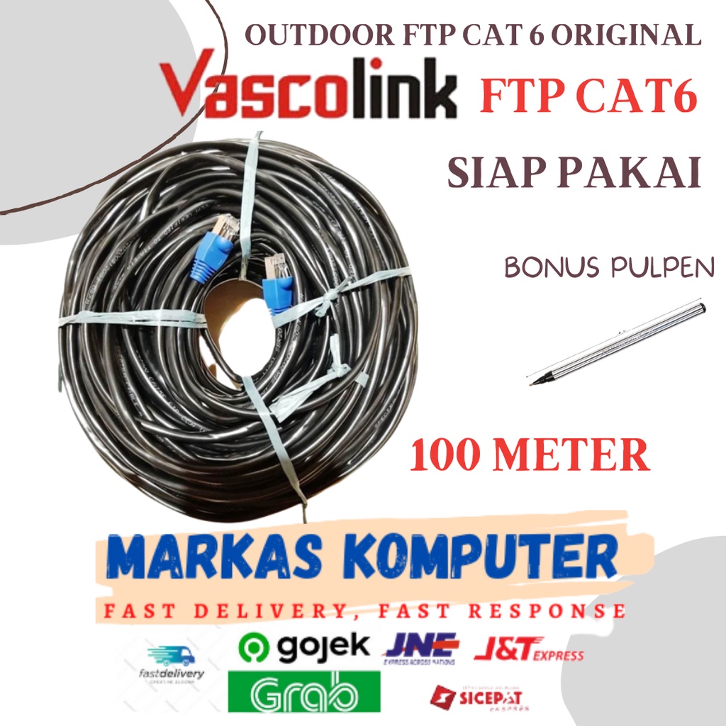 Jual Kabel Lan Cat6 STP FTP 100m Outdoor High Speed Siap Pakai 100 ...