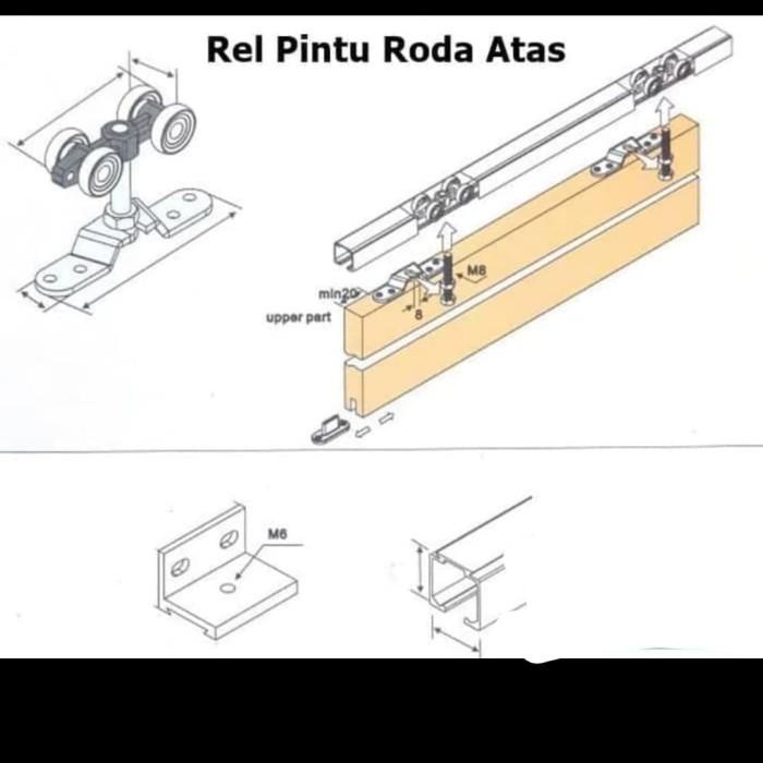Jual Rel Pintu Sliding Rel Pintu Geser 1,8 M Rel Pintu Sleding Track ...