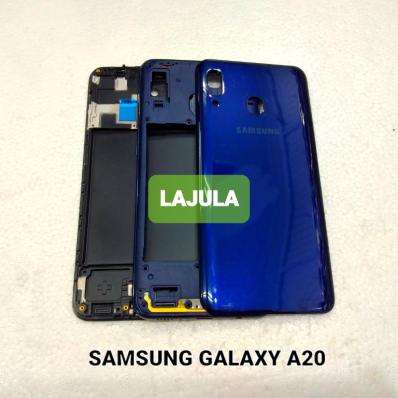 Jual kesing housing casing full set samsung galaxy a20 freme + bezel + backdoor original ...