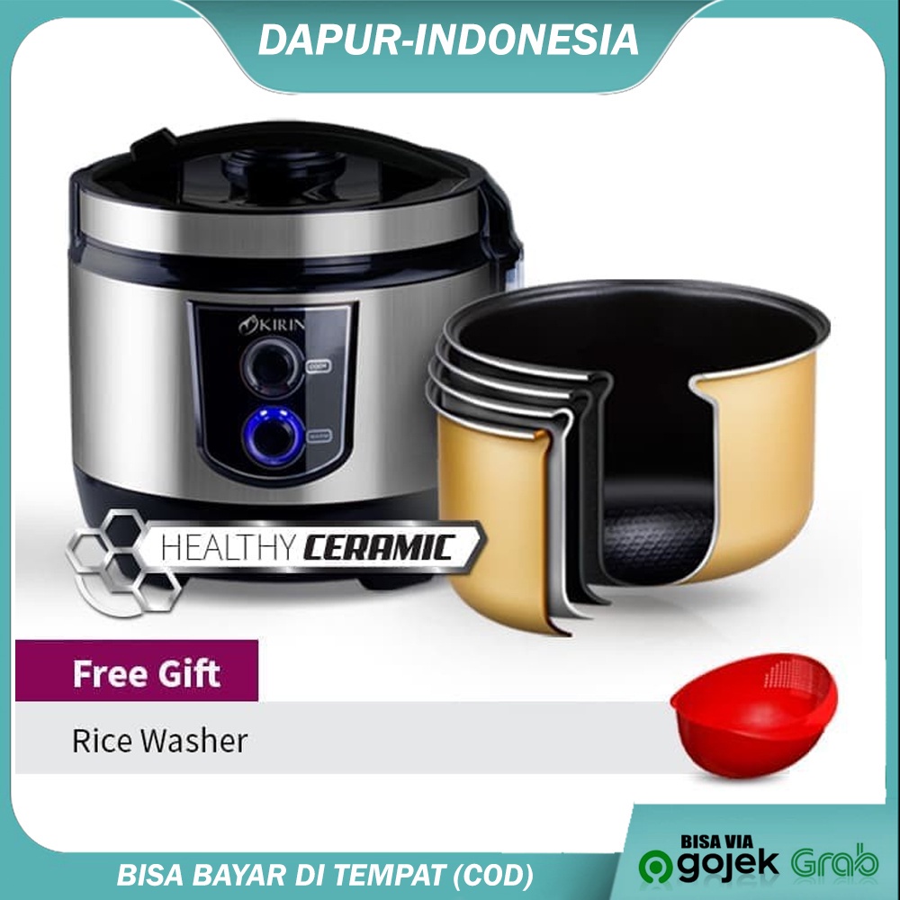 Jual KIRIN RICE COOKER 2.0 LITER | KRC-390 CERAMIC - Copper Original Berkualitas | Shopee Indonesia