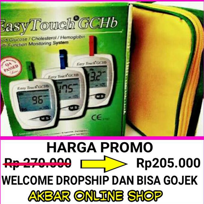 Jual EASY TOUCH GCHB ALAT CEK GULA, KOLESTEROL DAN HB MURAH BERGARANSI ...