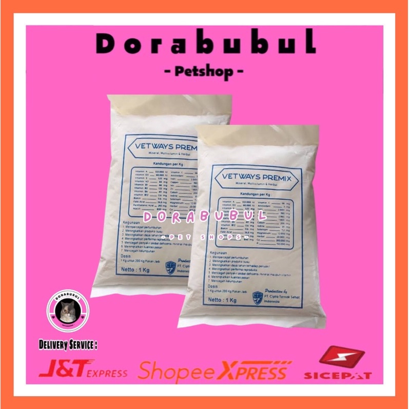 Jual Dorabubul Vetways Premix Kambing Mineral Sapi / Mineral Hewan ...