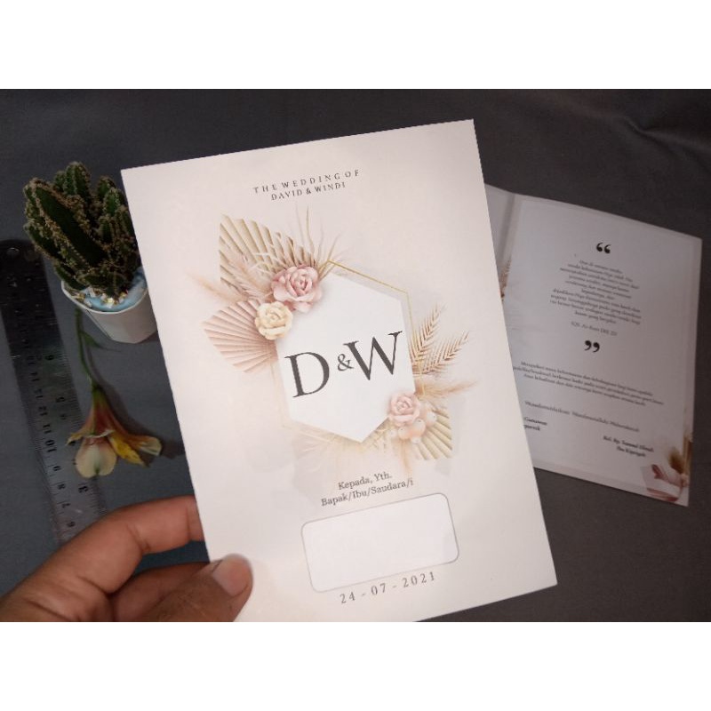Jual Undangan soft cover non custome kode A01 undangan kilat rustik ...