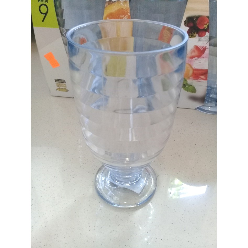 Jual Gelas Goblet Ulir 350ml set 6 Pcs SAN BPA Free - Golden Dragon 859 | Shopee Indonesia