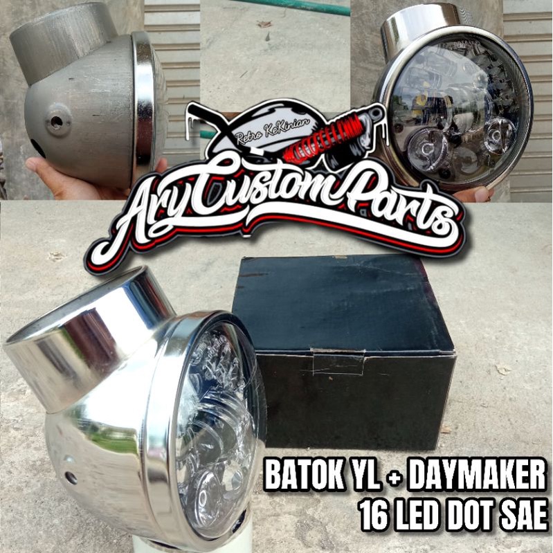 Jual Batok lampu YL speedometer babon 16 led 5,75 inch pres cocok cb 100 cb racing gl 100 dll ...