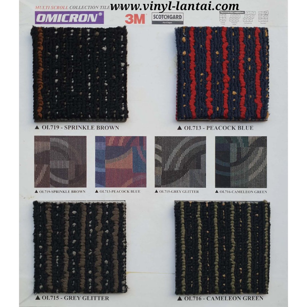 Jual Vinyl Karpet Tile OMICRON tebal 5mm | Shopee Indonesia