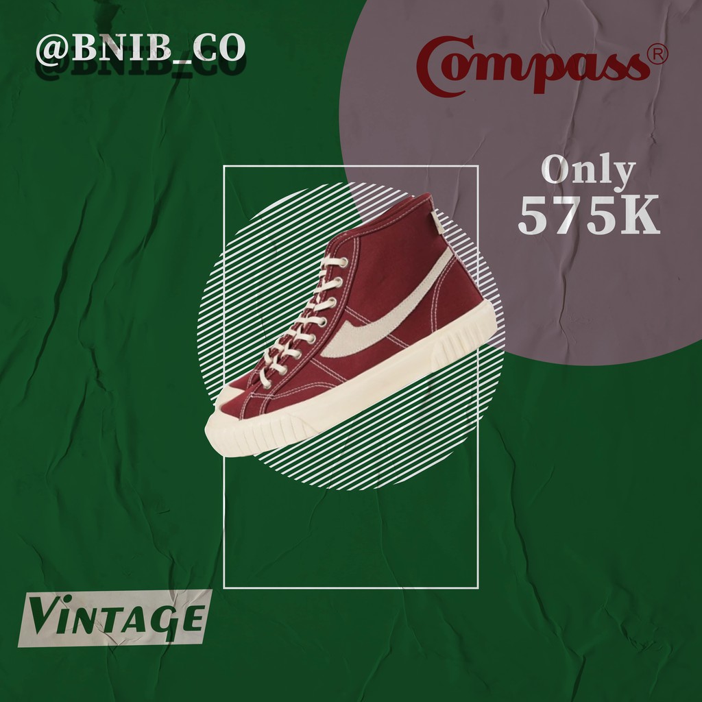 Jual Compass Vintage Hi Maroon | Shopee Indonesia