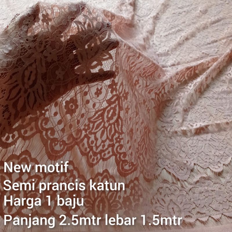 Jual Kain Brokat Semi Prancis Katun / Kain Brokat Katun | Shopee Indonesia