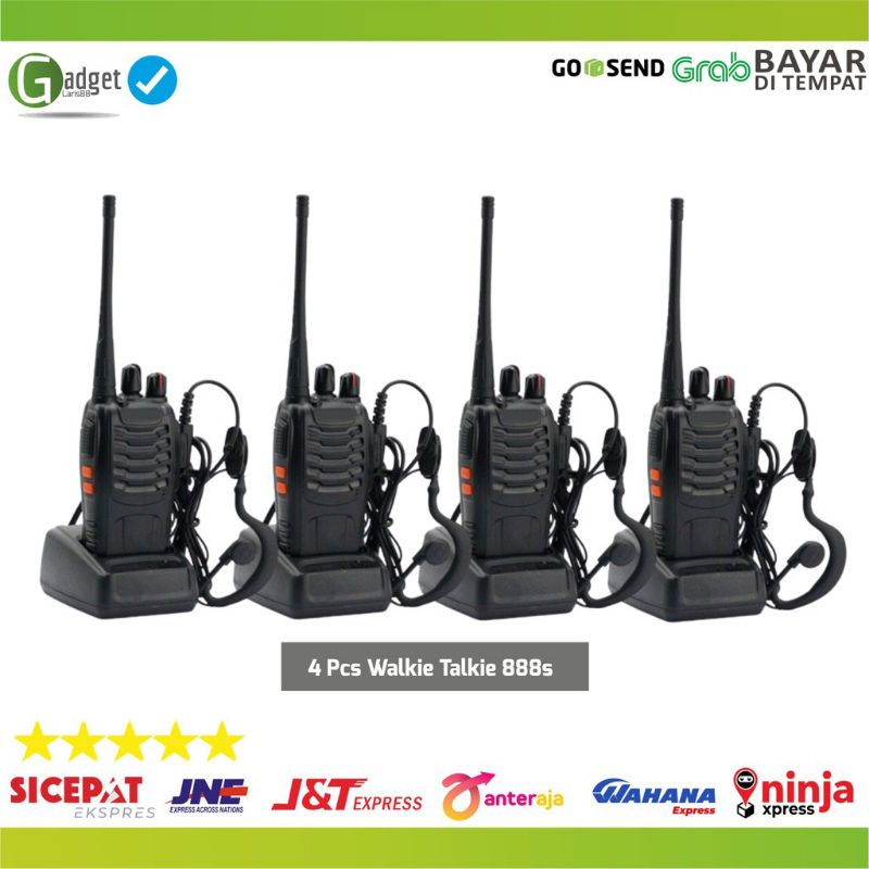 Jual Paket Hemat 4 Unit Radio Komunikasi HT Handy Talky Walkie Talkie 888s Terhubung Terkoneksi ...
