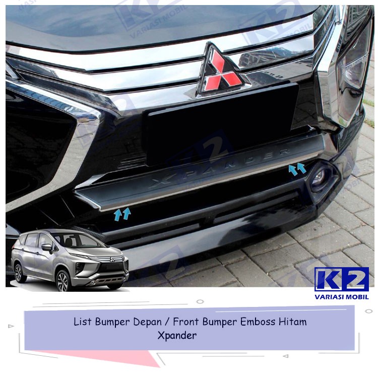 Jual List Bumper Depan Front Bumper Emboss Hitam Mobil Xpander | Shopee ...